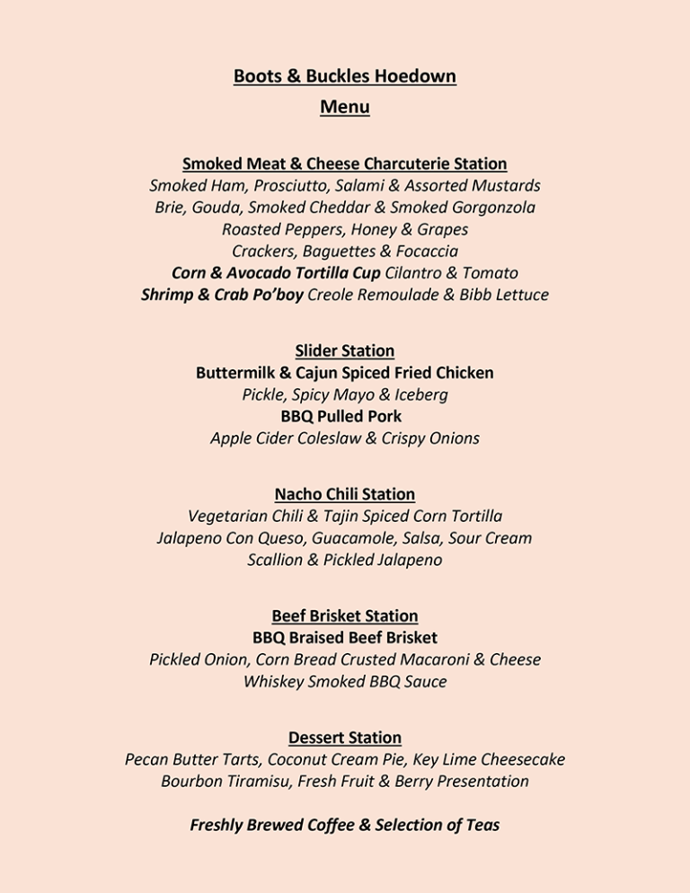 Boots & Buckles Hoedown – Food Sharing Project