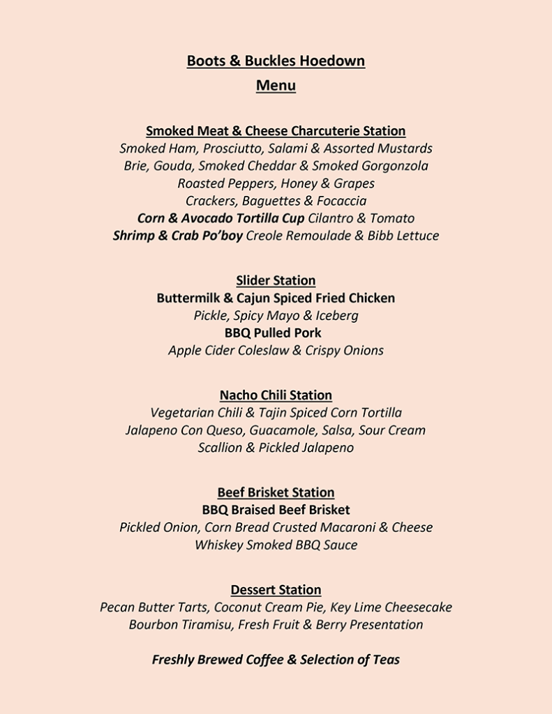Boots & Buckles Hoedown – Food Sharing Project